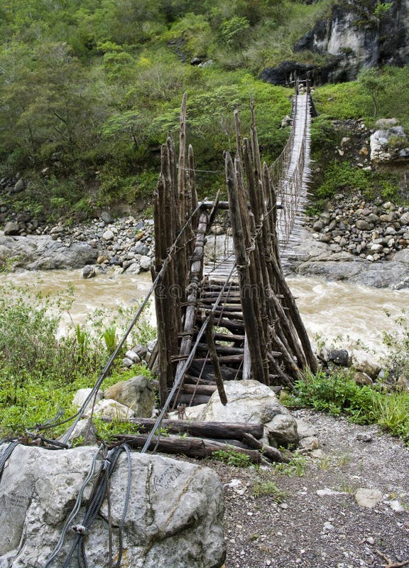The Rope bridge stock photo. Image of asia, bridge, holiday - 24677994
