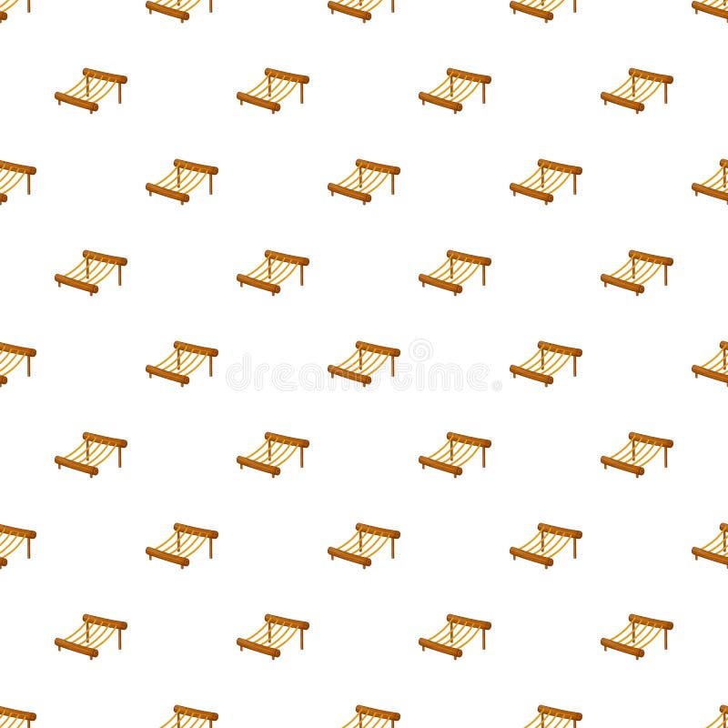 Rope Bridge on a Playground Pattern, Cartoon Style Stock Vector ...
