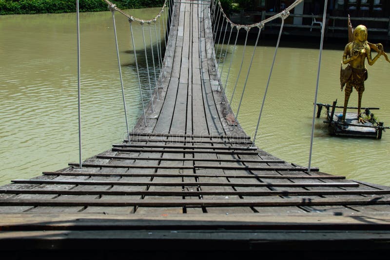 Rope bridge stock image. Image of narrow, hike, height - 50643763