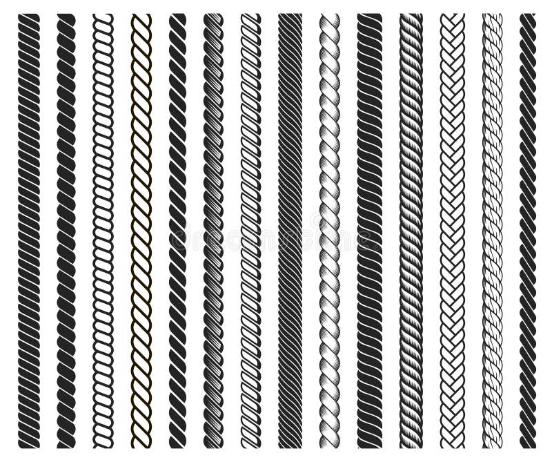 Rope Brushes stock vector. Illustration of thread, brown - 41675307