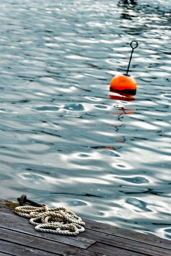 Rope and buoy stock image. Image of water, harbor, fall - 28018329