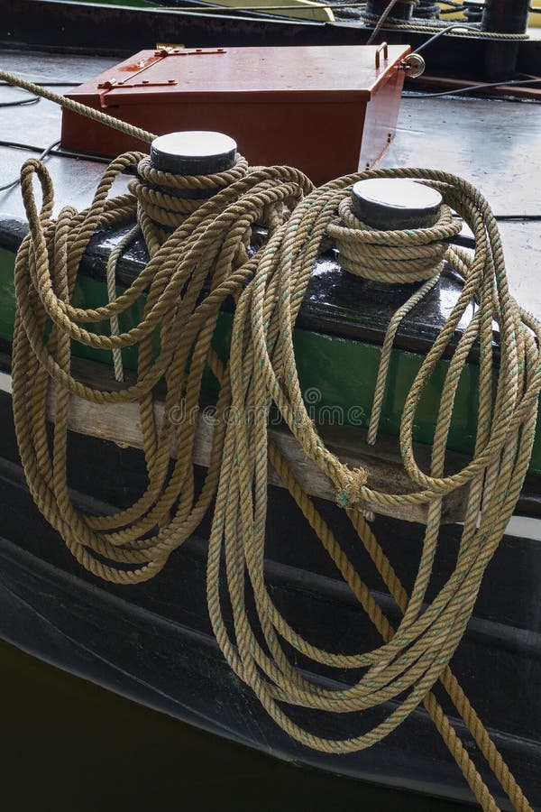 Rope Cables on an Old Cargo Ship Stock Photo - Image of cargo ...