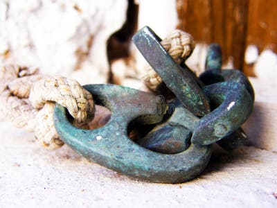 Rope and chain stock photo. Image of vintage, rope, sailor - 89535128