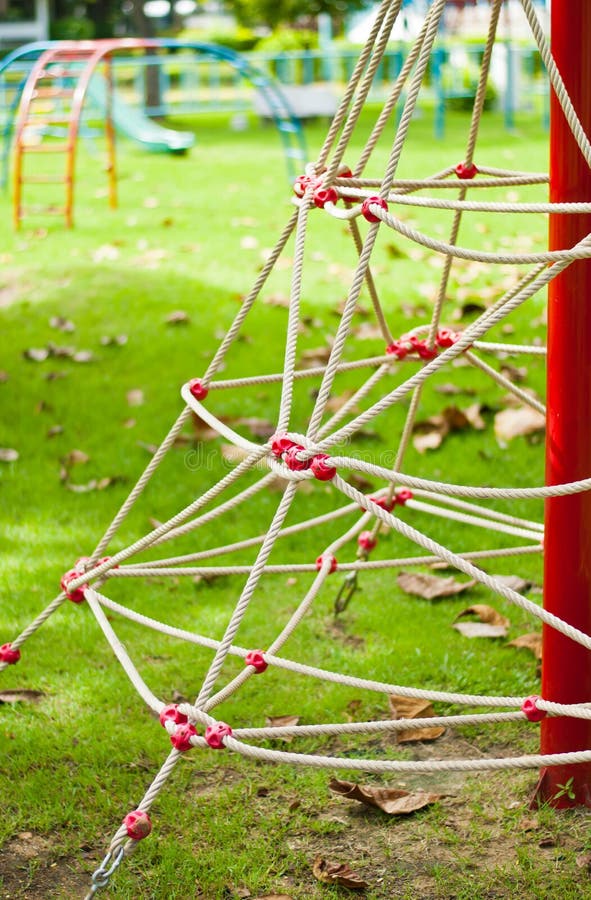 The Rope Climber on the Playground. Stock Photo - Image of clipping ...