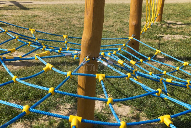 Rope Climbing Frame in the Shape of Cobwebs Stock Image - Image of ...