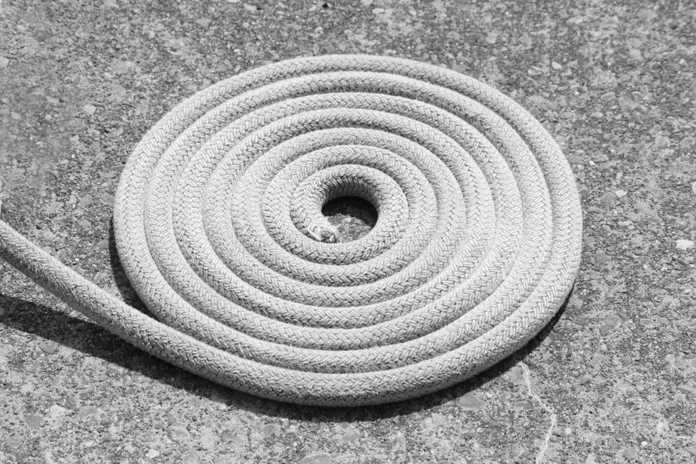 Rope coil stock photo. Image of monochrome, loops, white - 20115042
