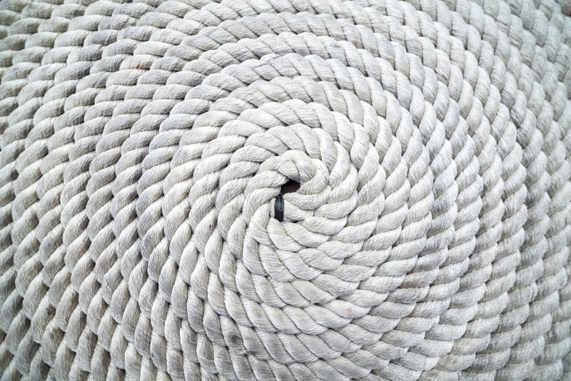Rope coiled on dock stock image. Image of maritime, rough - 48218175