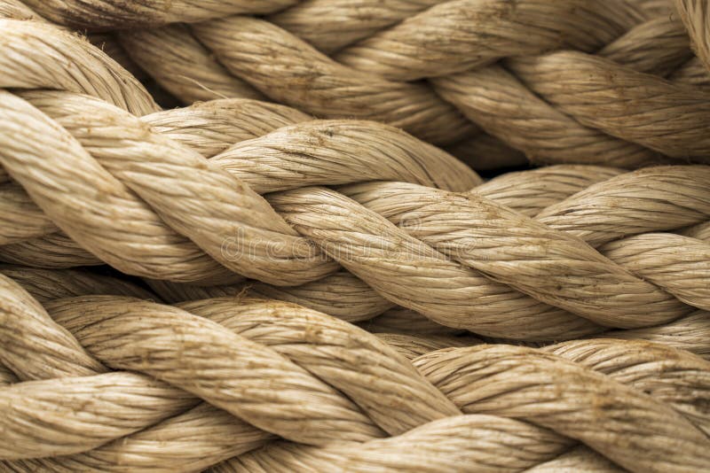 Rope Coils Used To Anchor Large Ships, Large-sized Ropes Stock Image ...