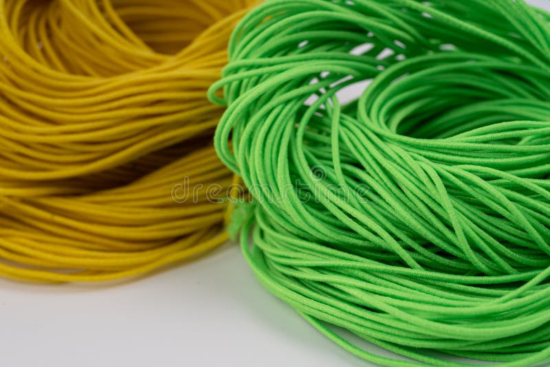 Rope, Colorful Rubber Rope. Twisted Rope Beautifully on a White ...