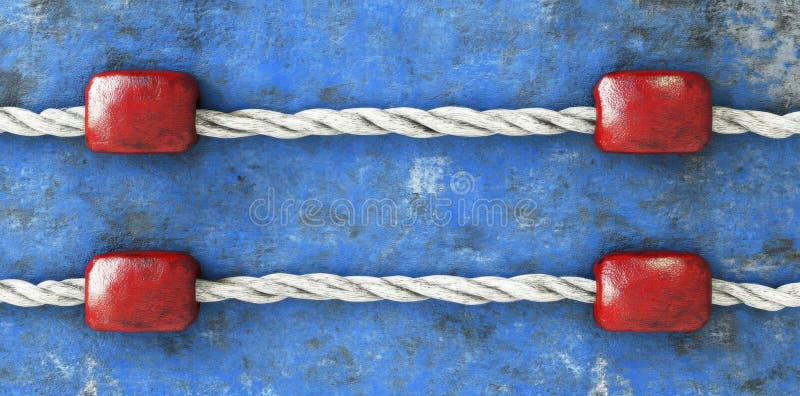 Rope Connects Red Blocks on Blue Wall, Showing Strength and Connection ...