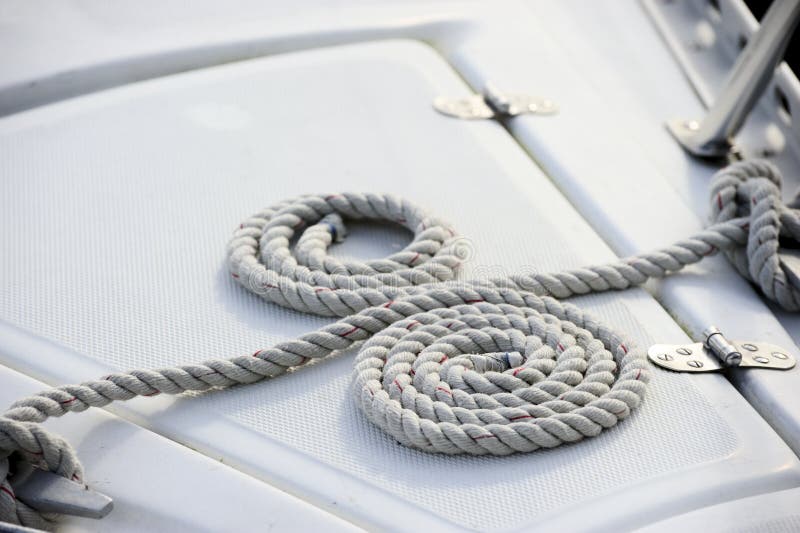 Rope on deck stock photo. Image of coil, rope, sailing - 10980664