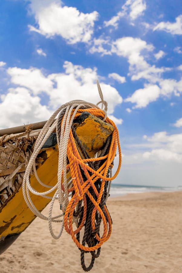 Rope on Fishing Ship. Sri Lanka. Stock Photo - Image of ship, cord ...