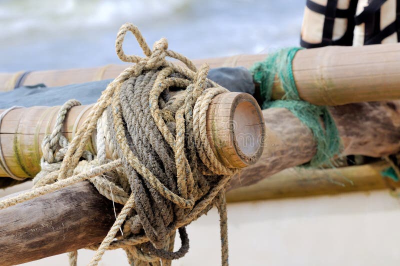 Rope on fishing ship stock image. Image of deck, detail - 47662109