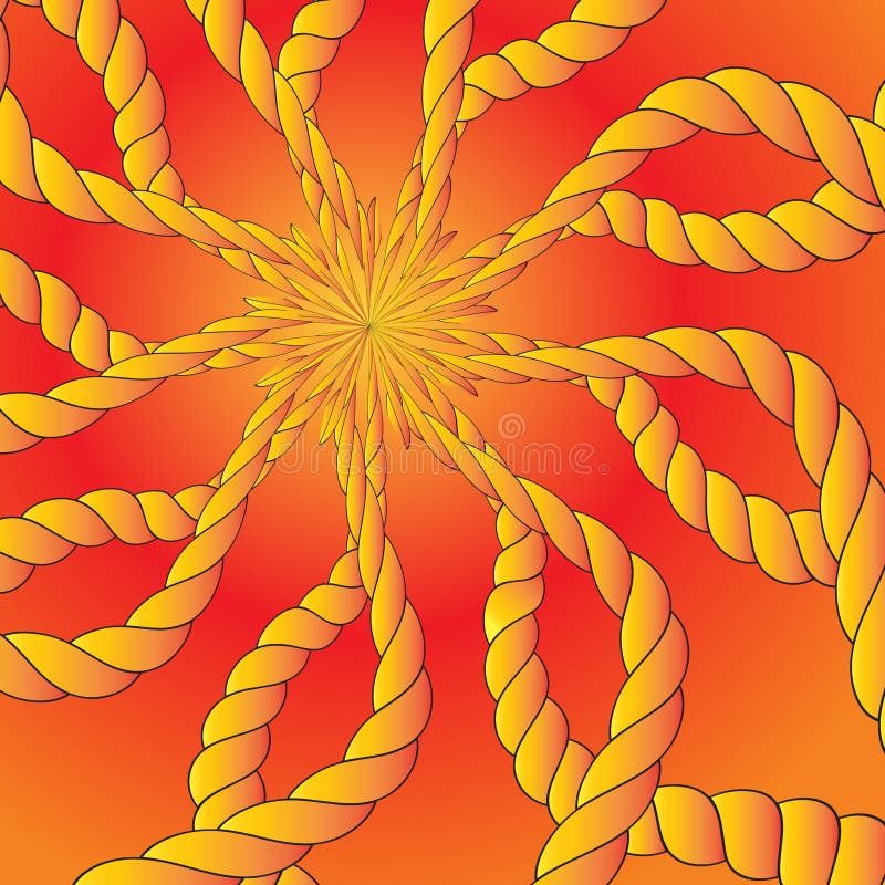 Rope Flower Design stock vector. Illustration of style - 63937710