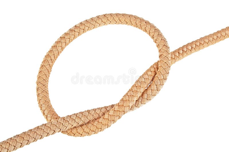 Rope in the Form of a Loop on a White Background Stock Image - Image of ...