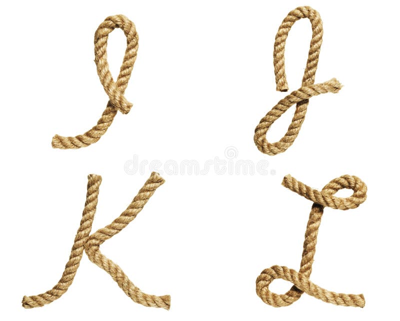 Rope Forming Letter a, B, C, D Stock Photo - Image of alphabet, design ...