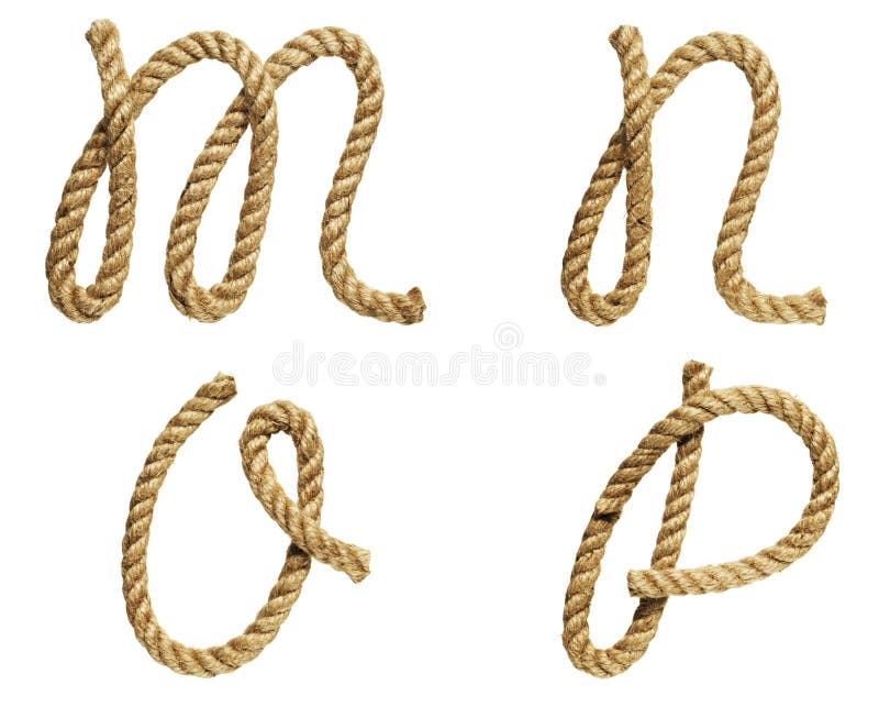 Rope Forming Letter a, B, C, D Stock Photo - Image of alphabet, design ...