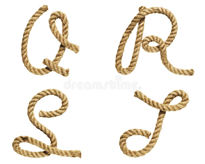 Rope Forming Letter a, B, C, D Stock Image - Image of forms, alphabet ...