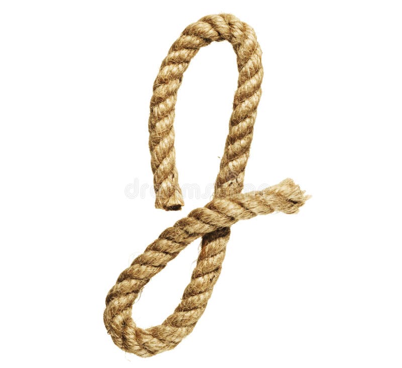 Rope forming letter O stock image. Image of details, design - 7025017