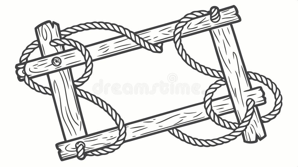 Rope Frame Design, Nautical Border, Rustic Frame, Decorative Rope ...