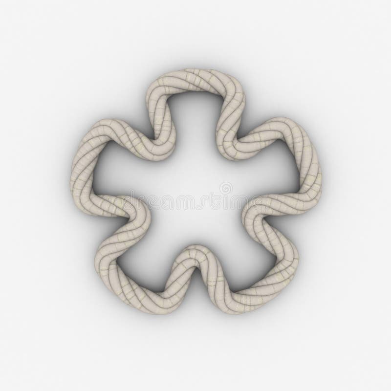 Rope Frame in Form of Flower.3D Rendering Illustration. Stock ...