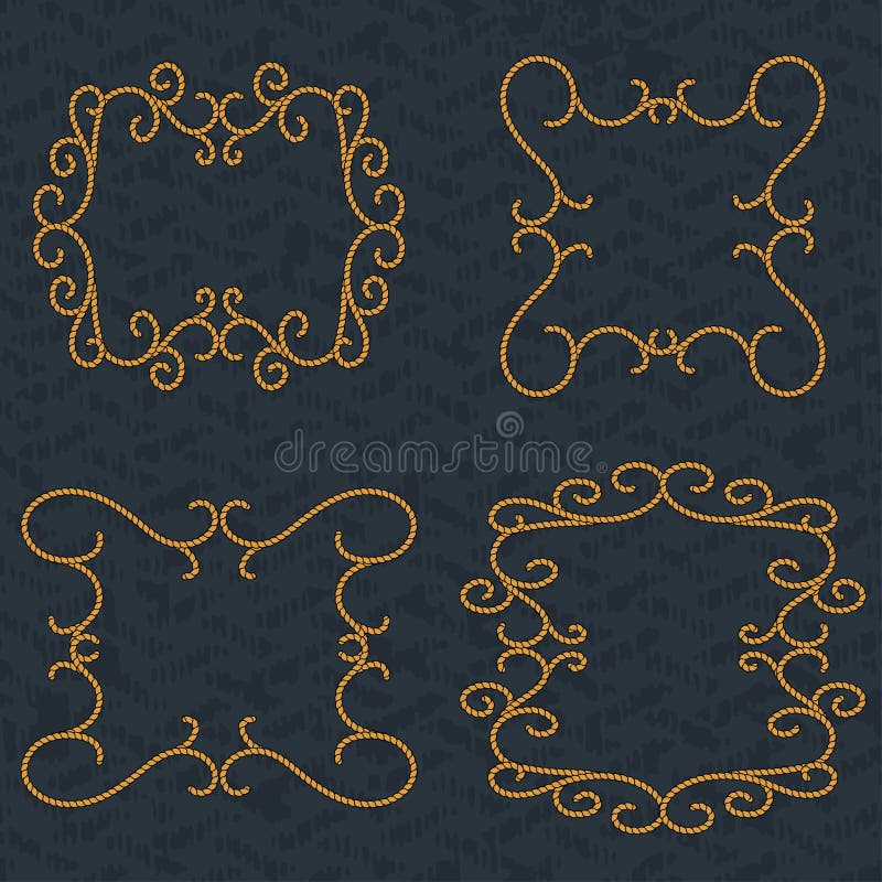 Nautical Rope Rectangle Stock Illustrations – 330 Nautical Rope ...