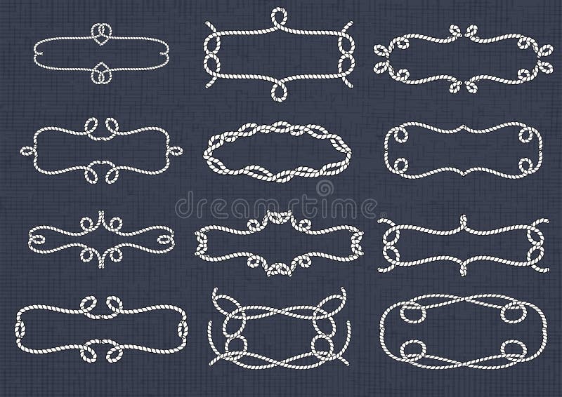 Nautical Rope Rectangle Stock Illustrations – 330 Nautical Rope ...