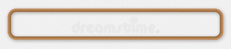 Rope Frame, Realistic Jute Cord Border, Hemp Twisted Rope in ...