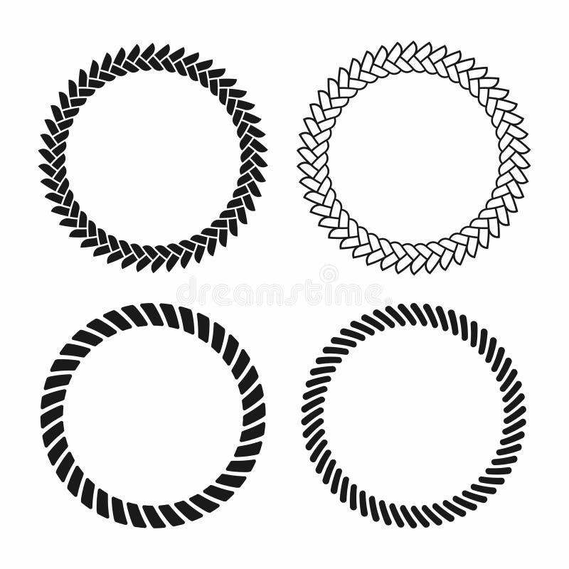 Rope Frame. Set of Round Vector Frames from Nautical Rope Stock Vector ...