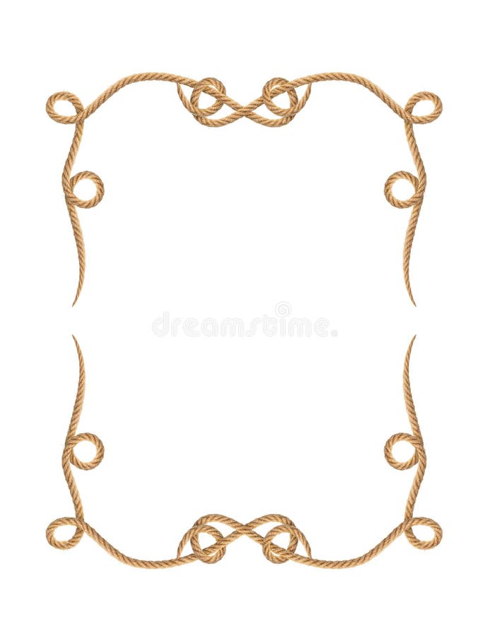Gold Nautical Rope Border