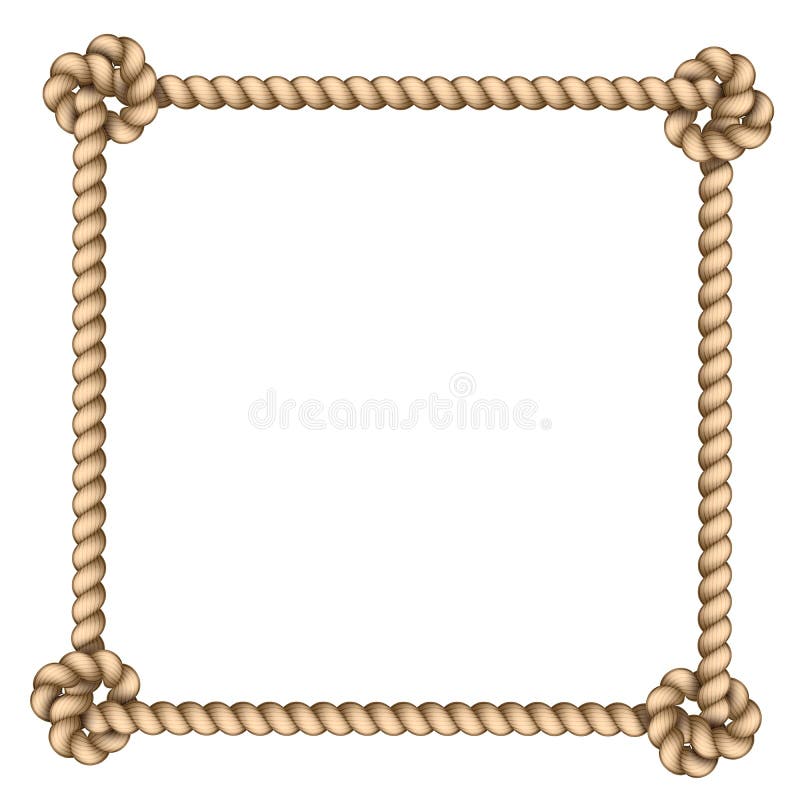 Rope Border stock vector. Illustration of roping, outline - 30296673