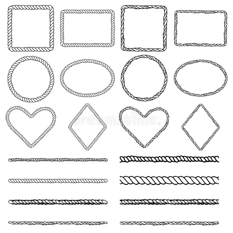 Nautical Rope Rectangle Stock Illustrations – 330 Nautical Rope ...