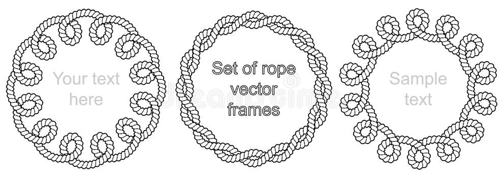 Rope frames stock vector. Illustration of white, rope - 69655334