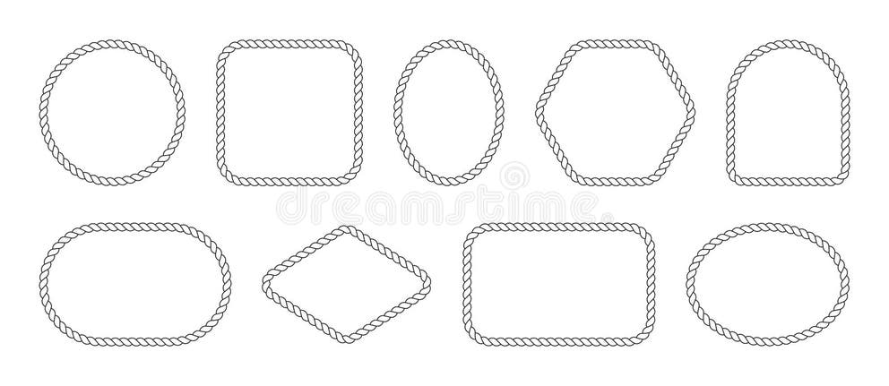 Rope Border Oval Stock Illustrations – 435 Rope Border Oval Stock ...
