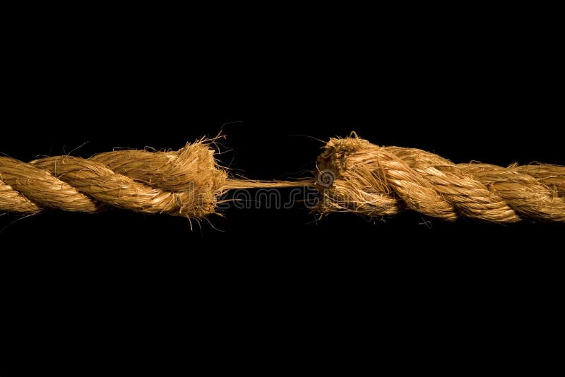 Rope at its Breaking Point stock photo. Image of point - 209191482