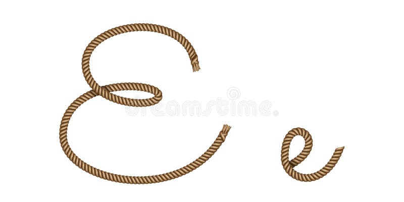 Rope hand drawn alphabet stock vector. Illustration of sign - 149321692