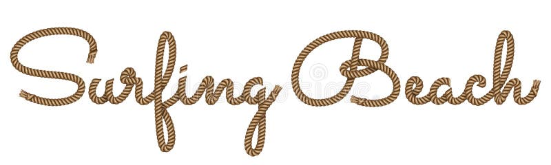 Rope hand drawn lettering stock vector. Illustration of design - 150687082