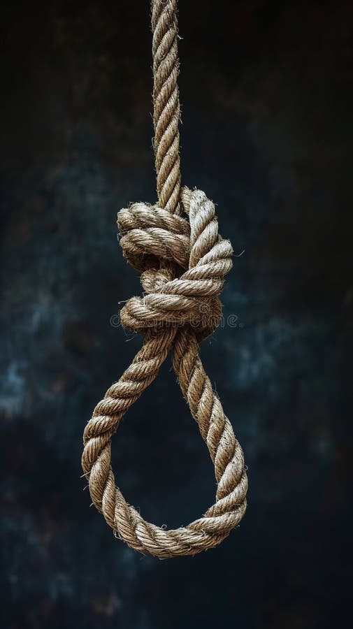 Rope with Hanging Knot for Various Uses and Applications Stock Photo ...