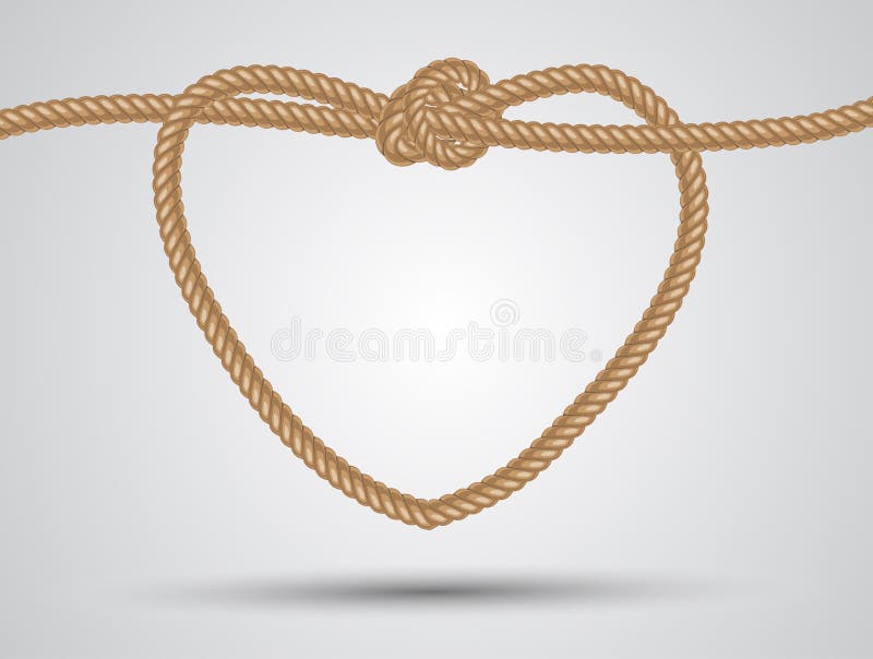 Two Rope Heart with Forget Me Not Flower Stock Vector - Illustration of ...