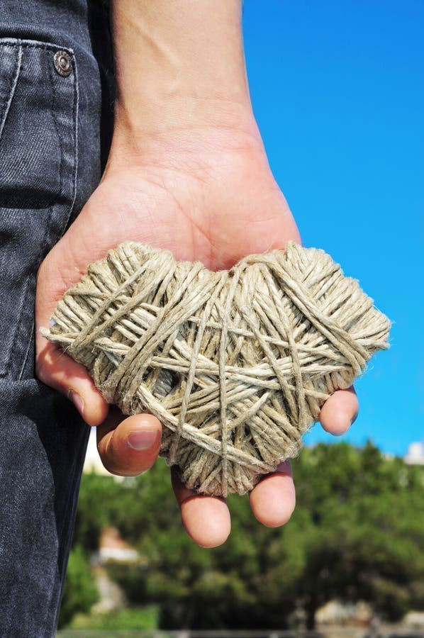 Rope heart stock photo. Image of love, celebration, natural - 29212512