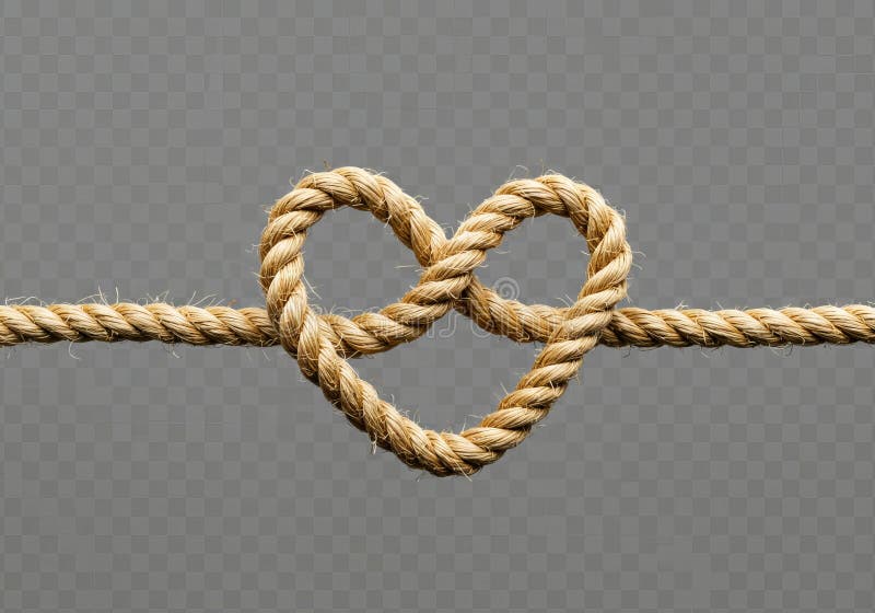 Rope Heart Shaped Knot Isolated Transparent Background Stock Photos ...