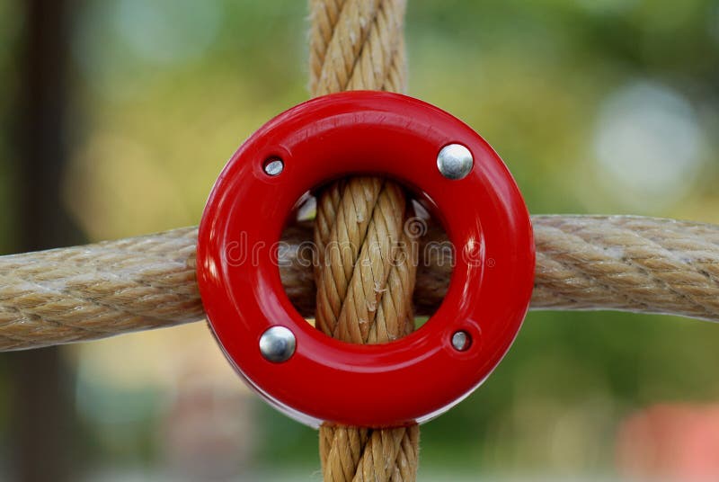 Rope Holder in the Playground Stock Image - Image of hold, playground ...