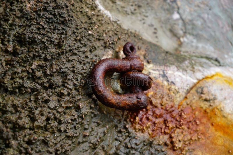 Rope and hook on the dock stock photo. Image of industry - 132598518