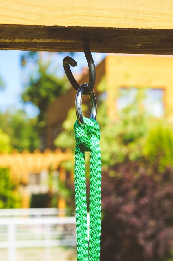 Rope on hook stock photo. Image of swing, rope, outdoor - 79126910