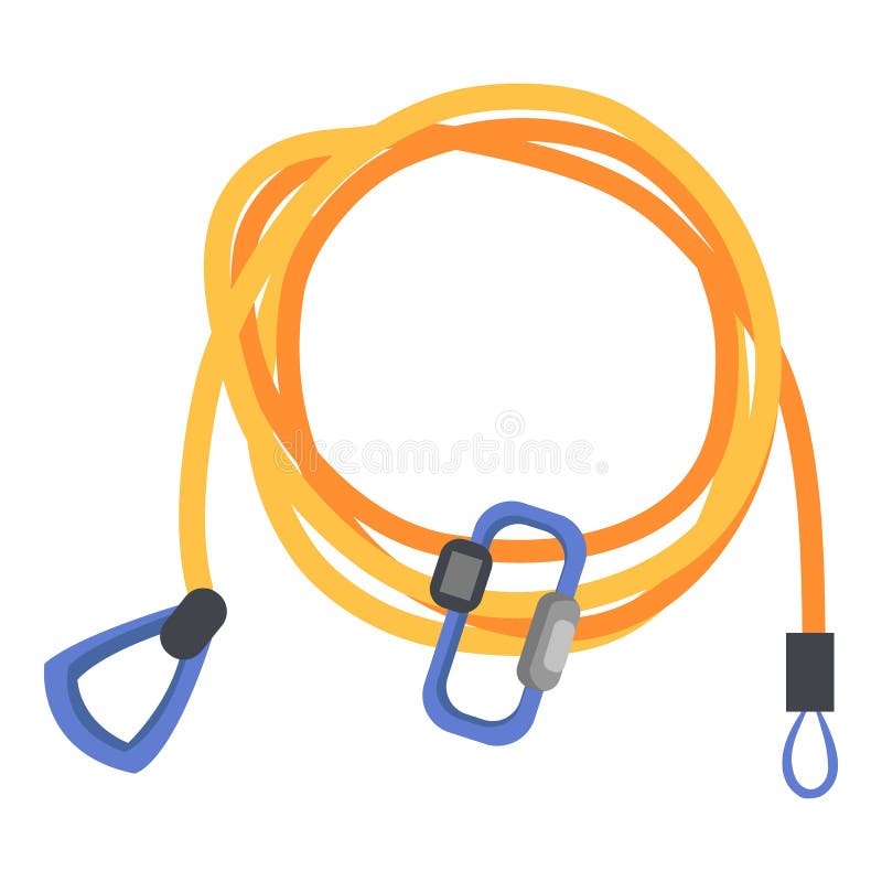 Rope icon, flat style stock illustration. Illustration of ring - 123853230