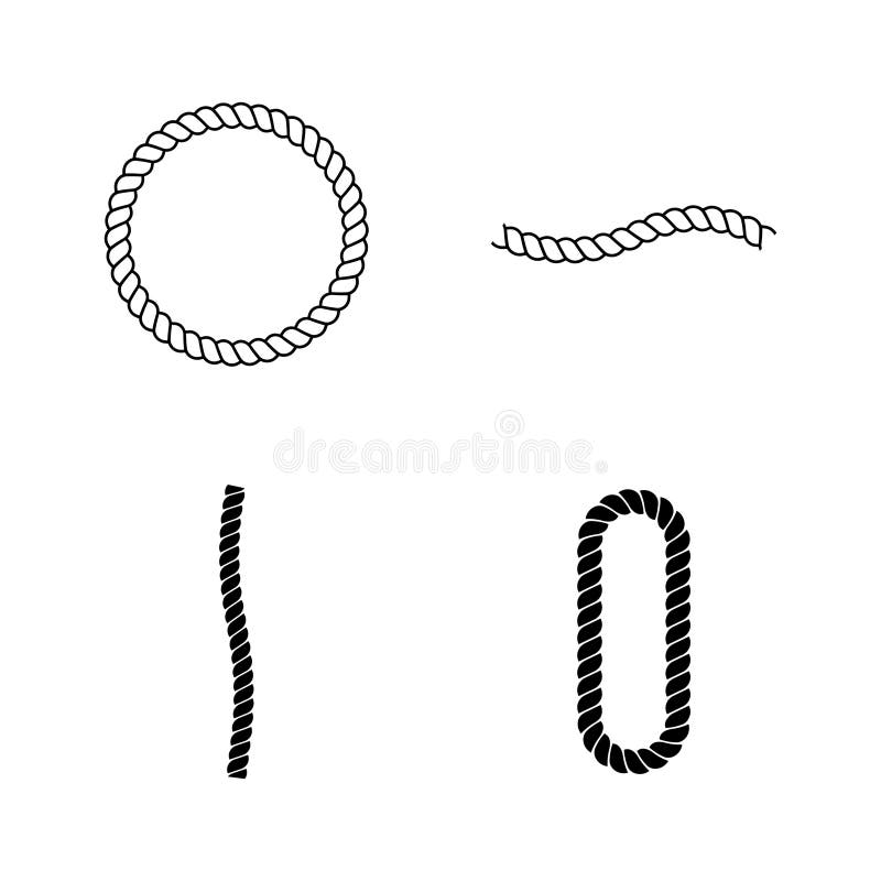 Rope icon set vector stock vector. Illustration of line - 295783390