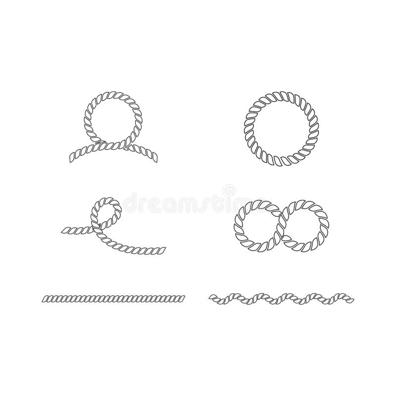 Rope icon stock vector. Illustration of marine, border - 186440214