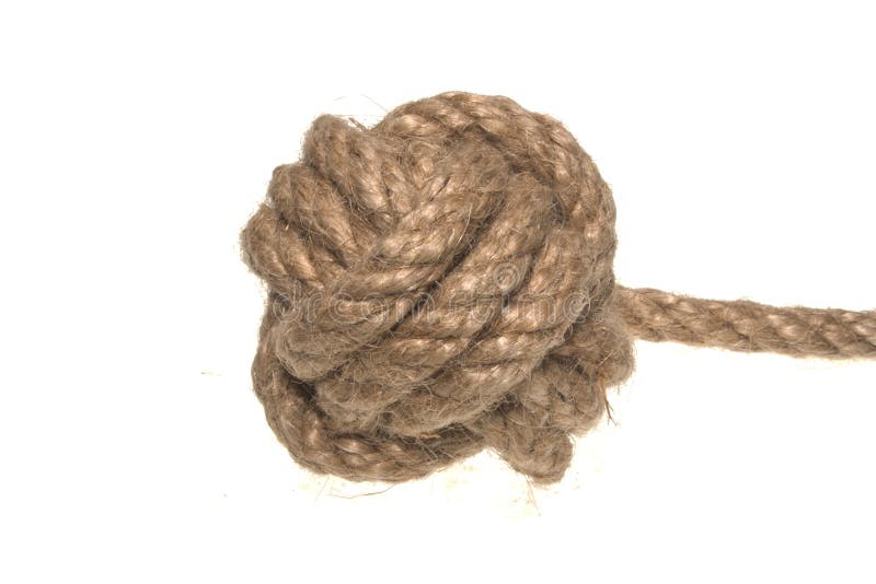 Rope Isolated on White Background Stock Image - Image of rope, link ...