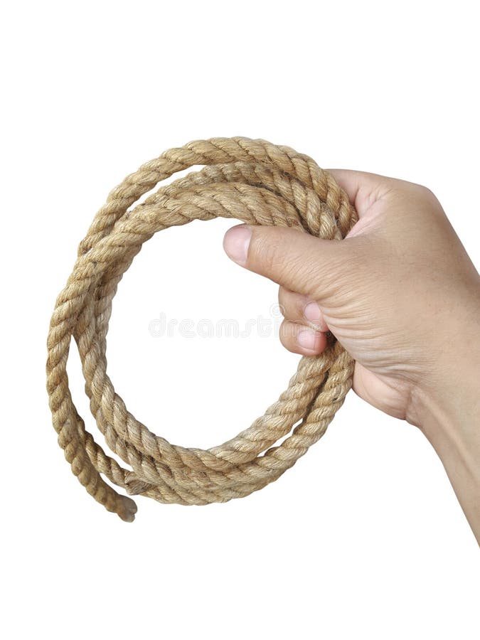 Rope Isolated on White Background Stock Image - Image of rough ...