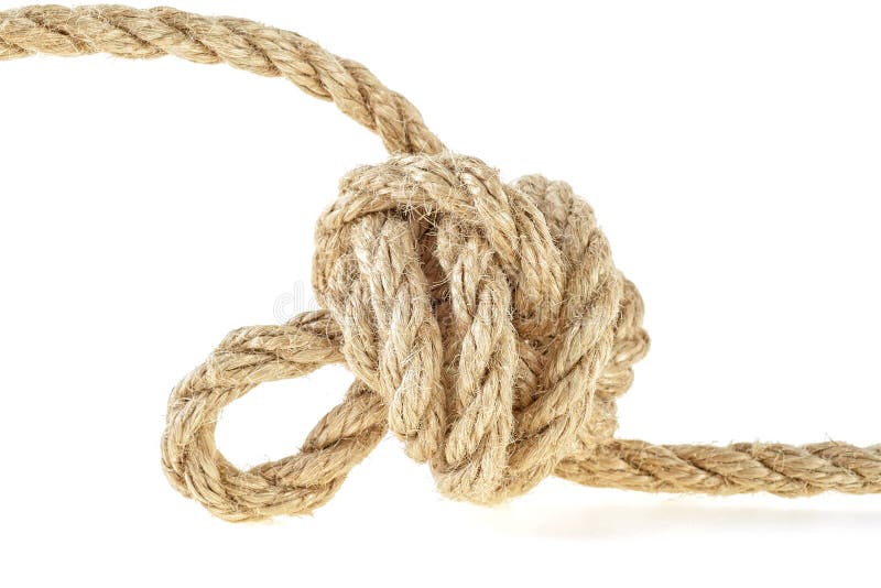 Rope Isolated on White Background. Loop Stock Image - Image of tool ...